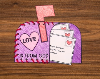 Valentine’s Day Church Craft, Sunday School Bible Craft, Religious ...