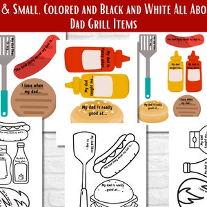 Father's Day Craft for Kids, All About My Dad Grill Craft, Printable ...