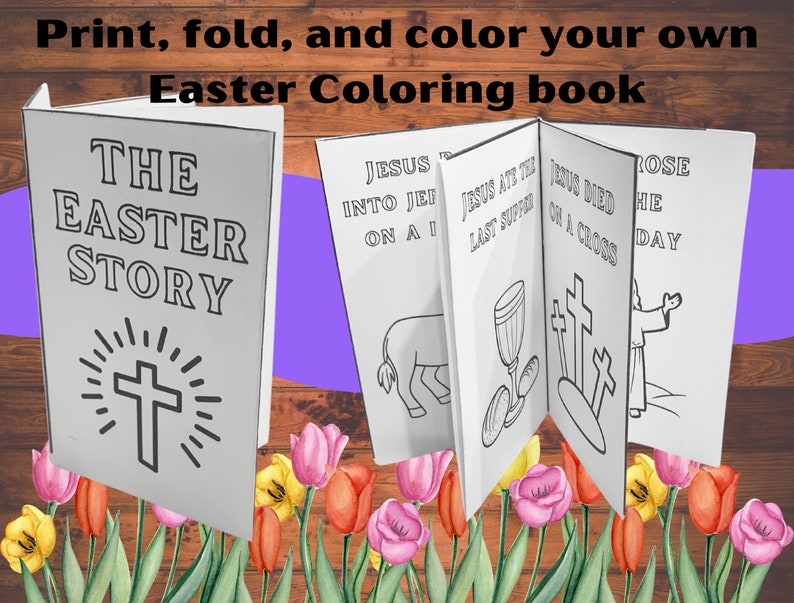 Easter Story Mini Book, He is Risen Craft, Easter Sunday Craft, Bible ...