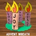 Advent Wreath Christmas Craft, Printable Advent Wreath Activity, Advent ...