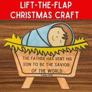 Christmas Nativity Craft, Baby Jesus Sunday School Activity, Advent ...