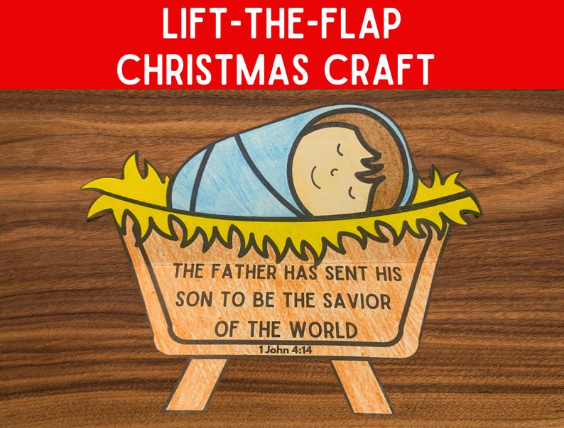 Christmas Nativity Craft, Baby Jesus Sunday School Activity, Advent ...