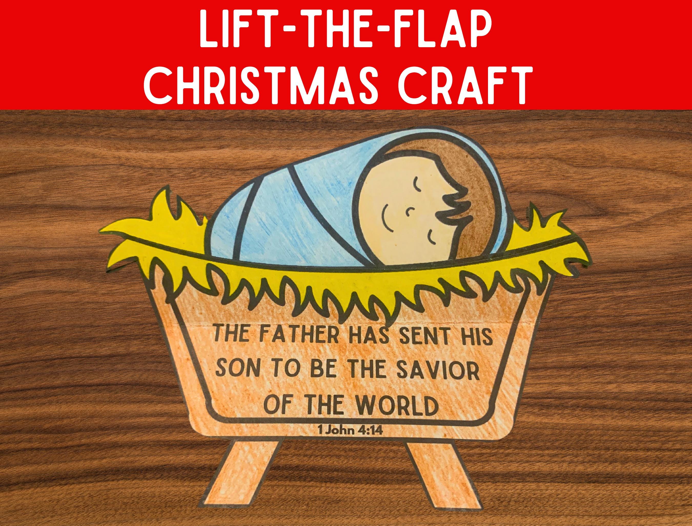 Christmas Nativity Craft, Baby Jesus Sunday School Activity, Advent ...