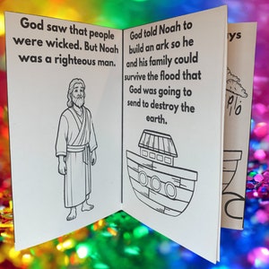 Noah's Ark Mini Book Craft, Sunday School Lesson for Kids, Printable ...
