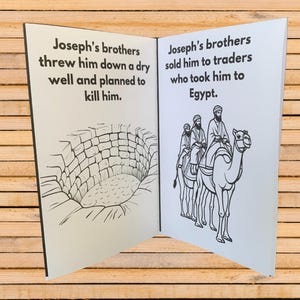 Joseph and the Coat of Many Colors Mini Book Bible Craft, Sunday School ...