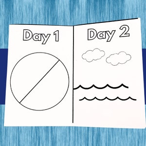 7 Days of Creation Mini Book Bible Craft | Sunday School Lesson for Kids | Genesis 1 Story of ...