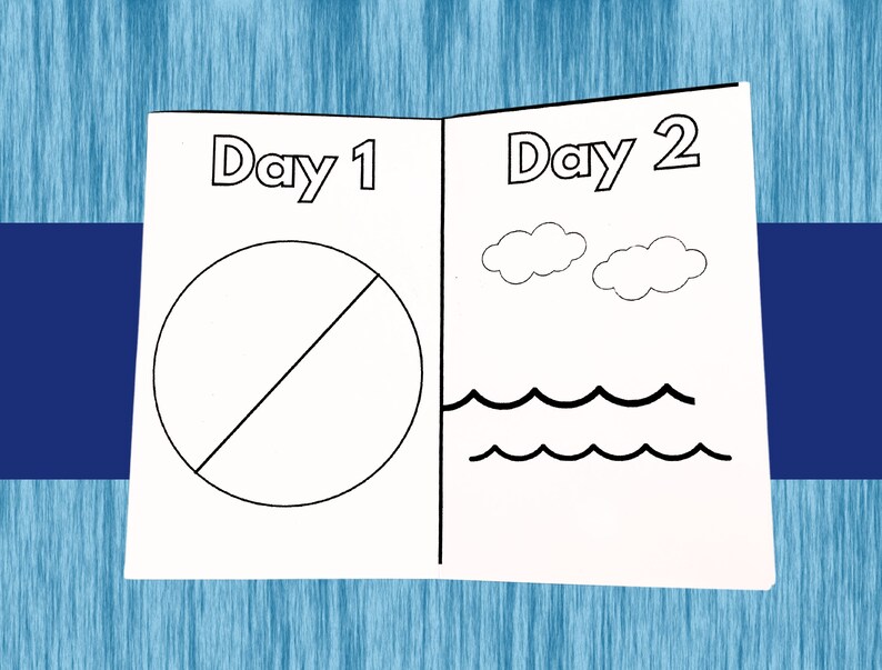 7 Days of Creation Mini Book Bible Craft | Sunday School Lesson for ...