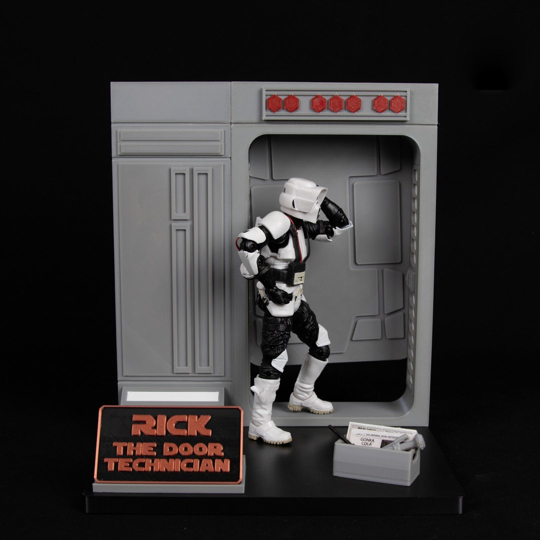 Star Wars Action Figure Rick the Door Technician Display Set - Etsy
