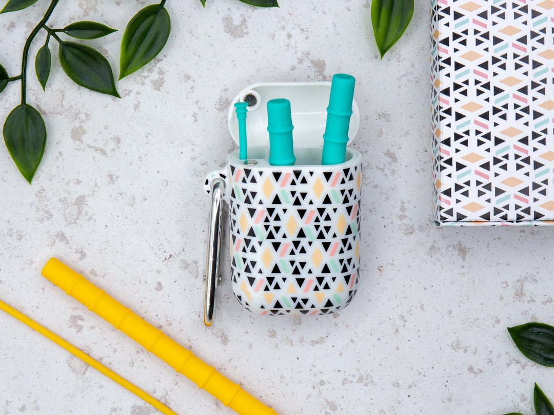 6 Piece Eco Reusable Straw Gift Set Two Straws and - Etsy UK