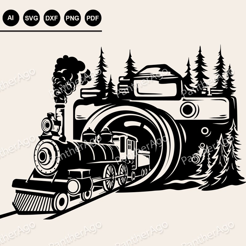 Steam Locomotive Svg - Etsy