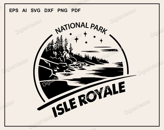 Isle Royale National Park Svg Design Nature Design Lake | Etsy