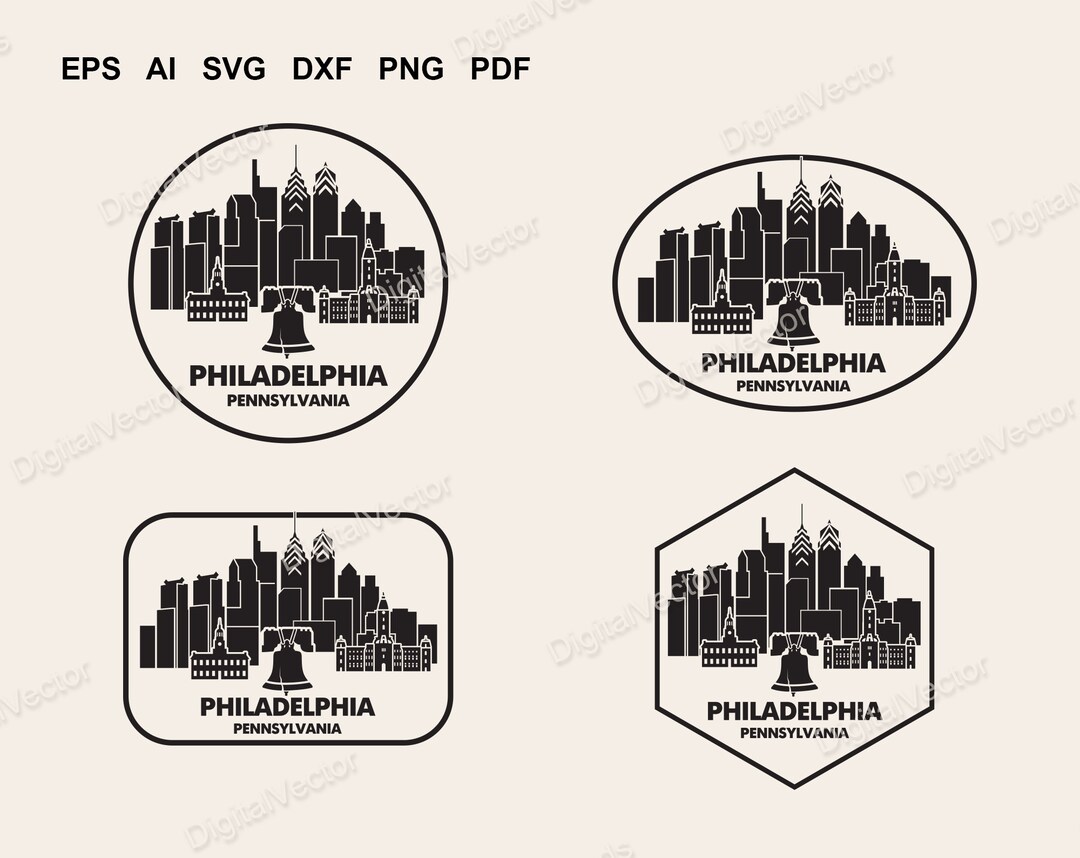 Philadelphia Skyline Svg Design, Philadelphia, Pennsylvania ...