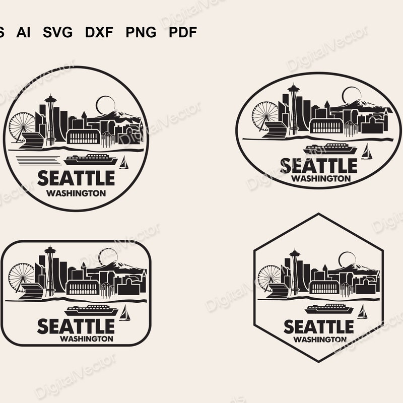 Seattle Skyline - Etsy
