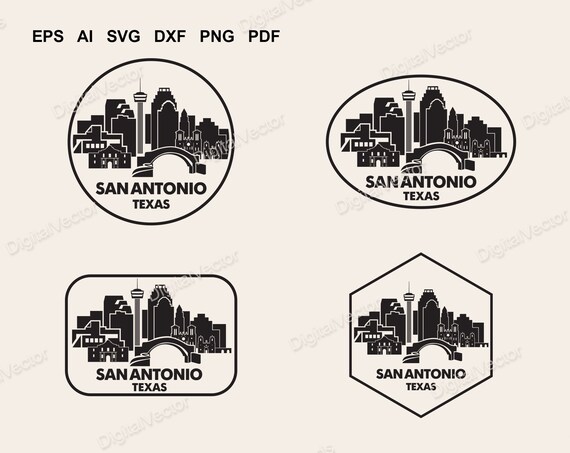 San Antonio Skyline Svg Design San Antonio Texas - Etsy