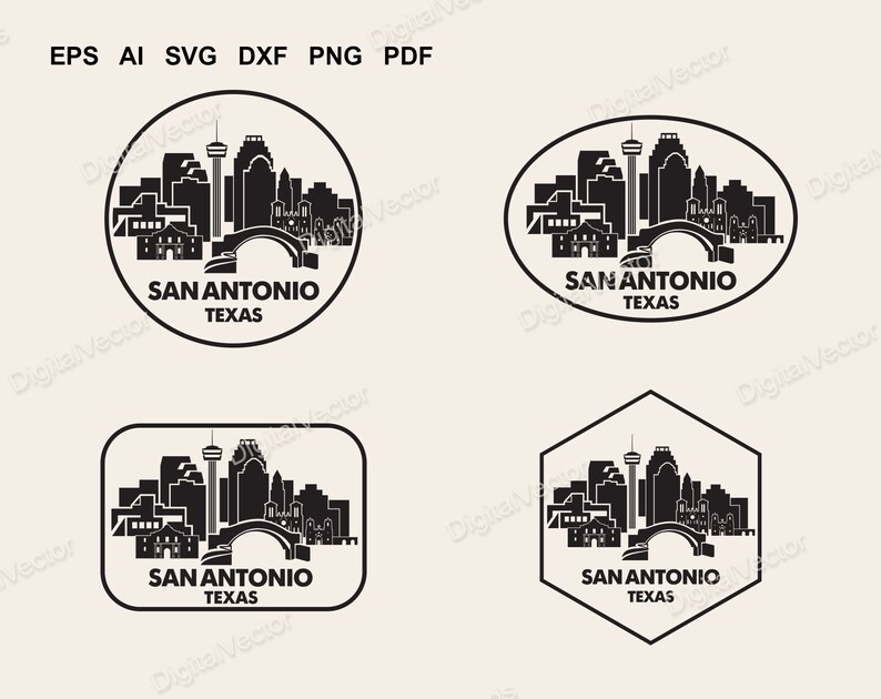 San Antonio Skyline Svg Design, San Antonio, Texas, Sublimation Design ...
