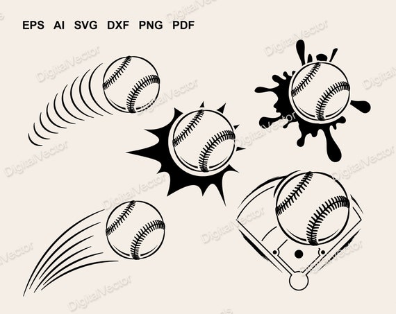 Baseball Field Svg Silhouette Design Softball Clipart | Etsy