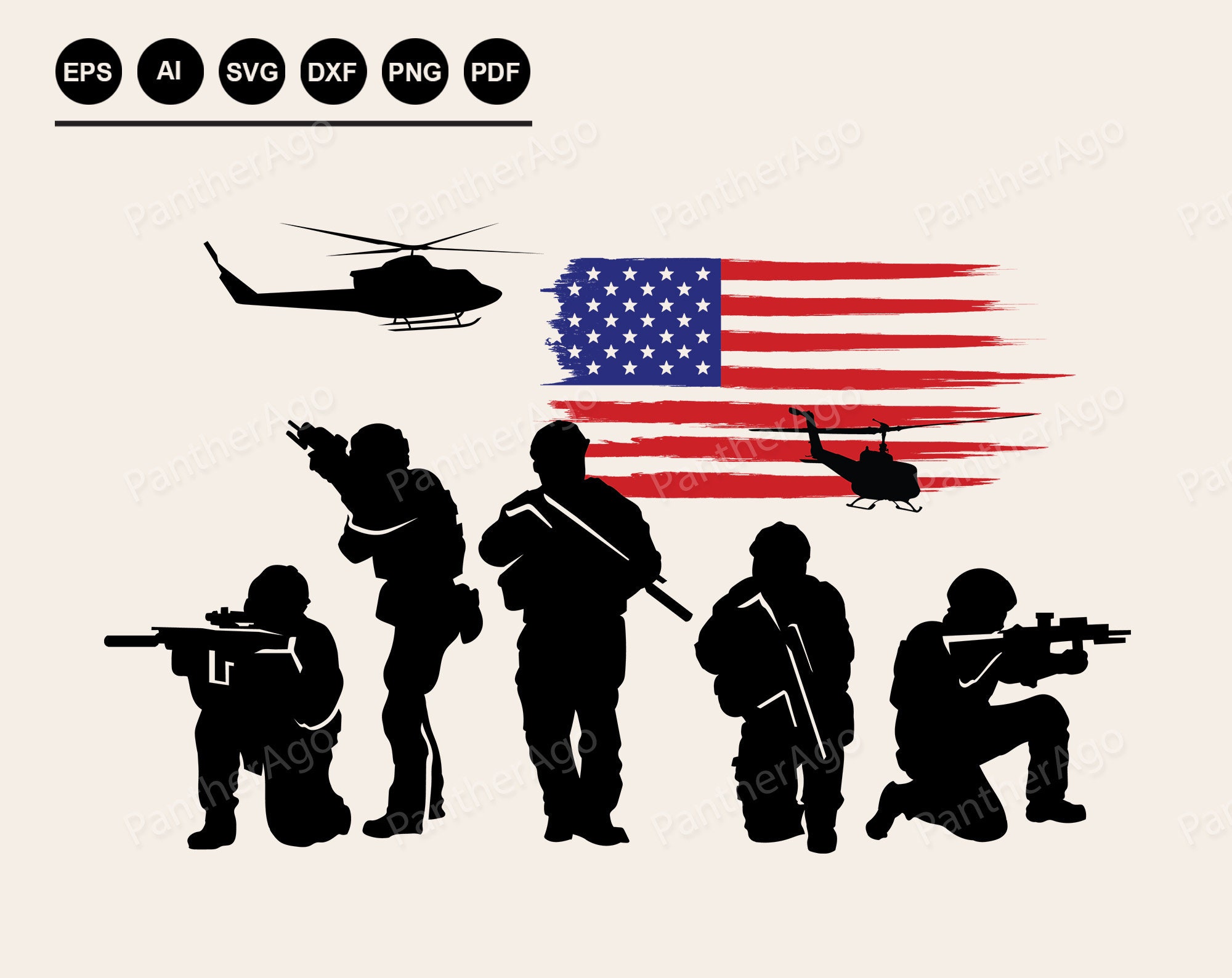 US Soldier Silhouette Svg, Distressed Flag, Soldier Cut File, Military ...