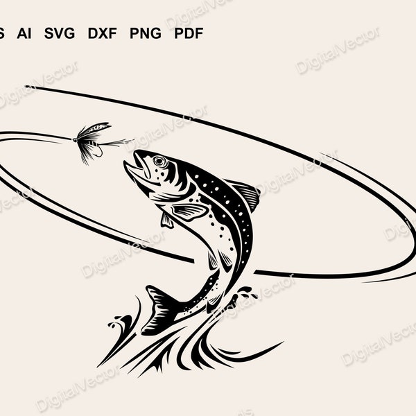Fly Fishing Svg - Etsy