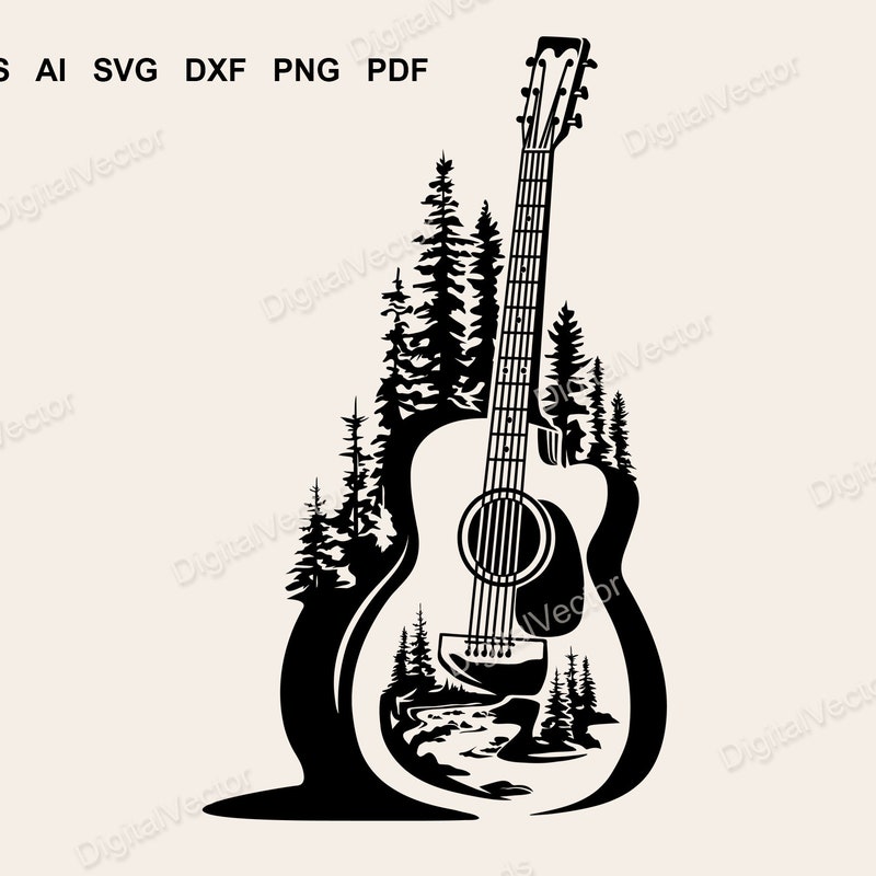 Country Guitar Svg - Etsy