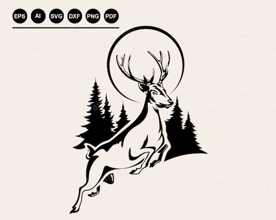 Springend Hert Silhouet Silhouet Hert Vectors Download Gratis