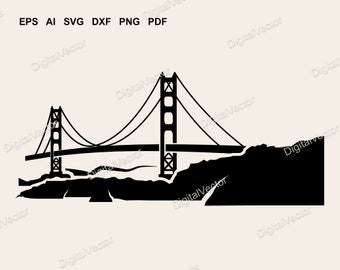 Golden Gate Bridge Svg - Etsy