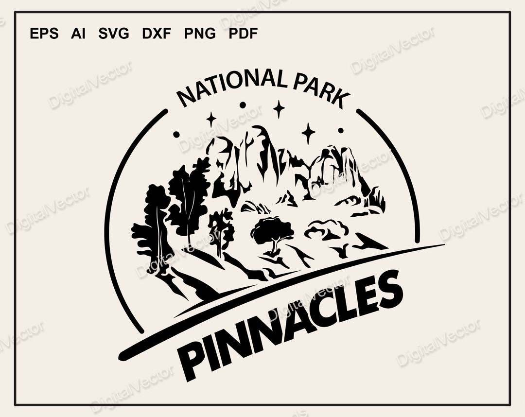Pinnacles National Park Design, Nature Design, Badge Design, SVG Design ...