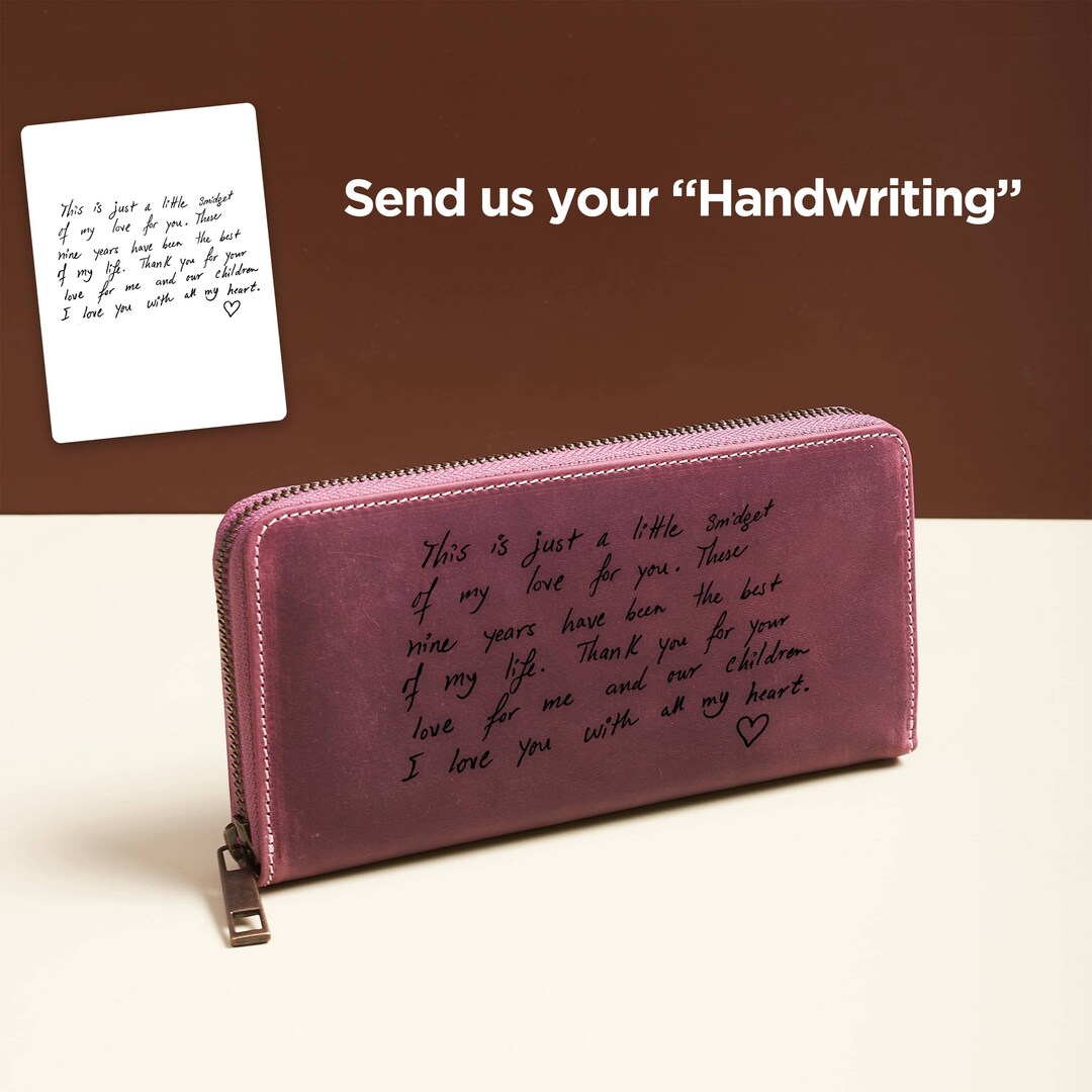 Personalized Women Wallet, Handwriting Wallet for Women, Mother's Day ...