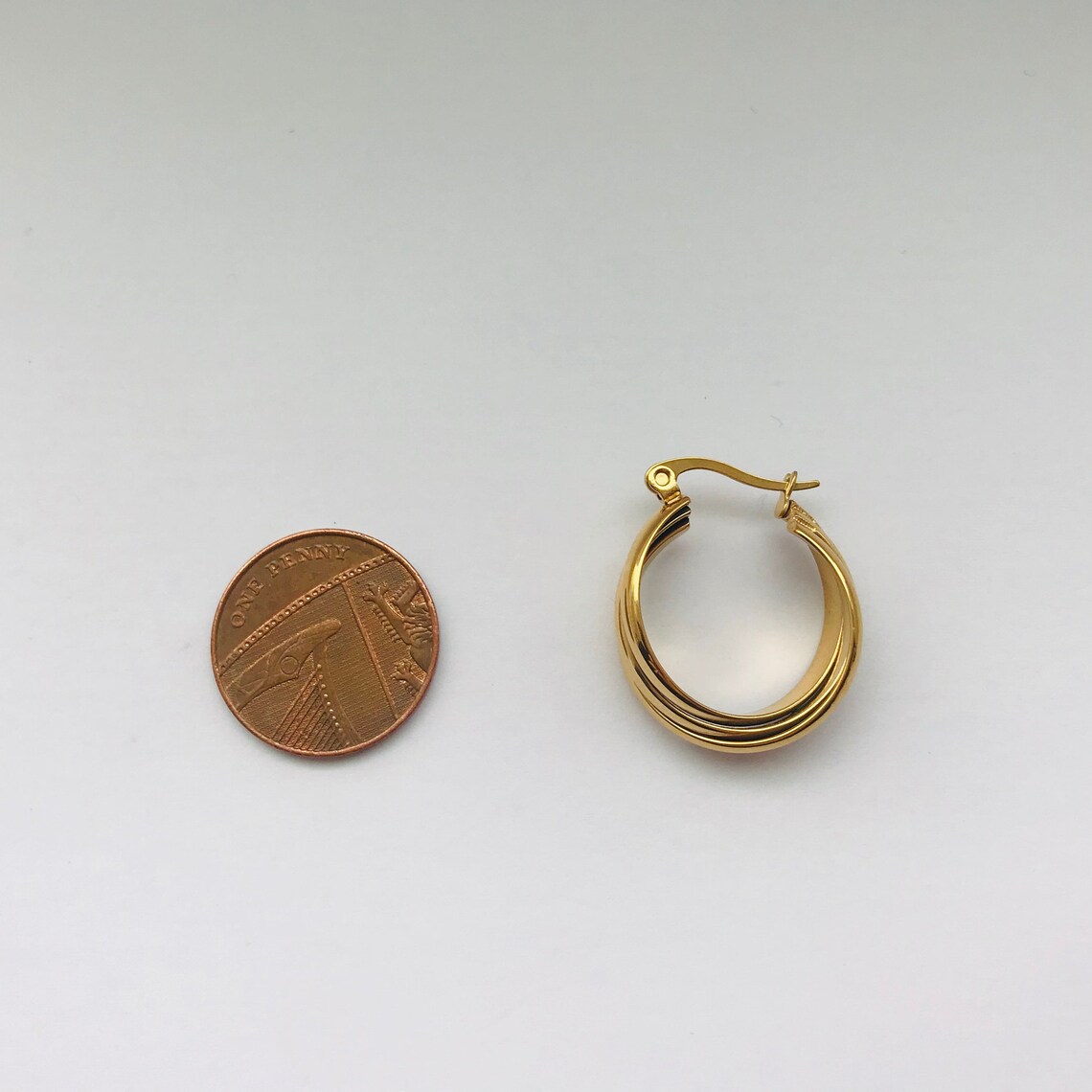 Triple Twist Hoop Earrings Three Layer Hoops Earrings 18k - Etsy India