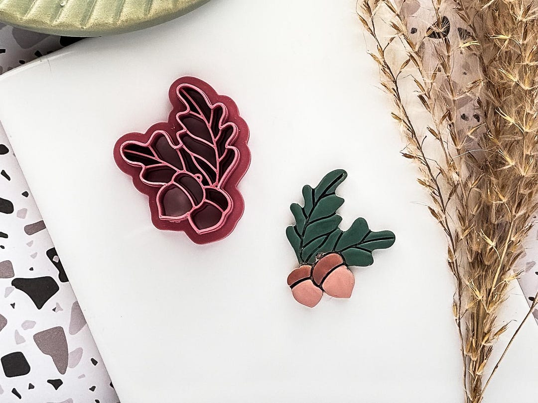 Acorn & Oak Leaf Cutter Set, for Polymer Clay and Fondant, 5 Sizes - Etsy