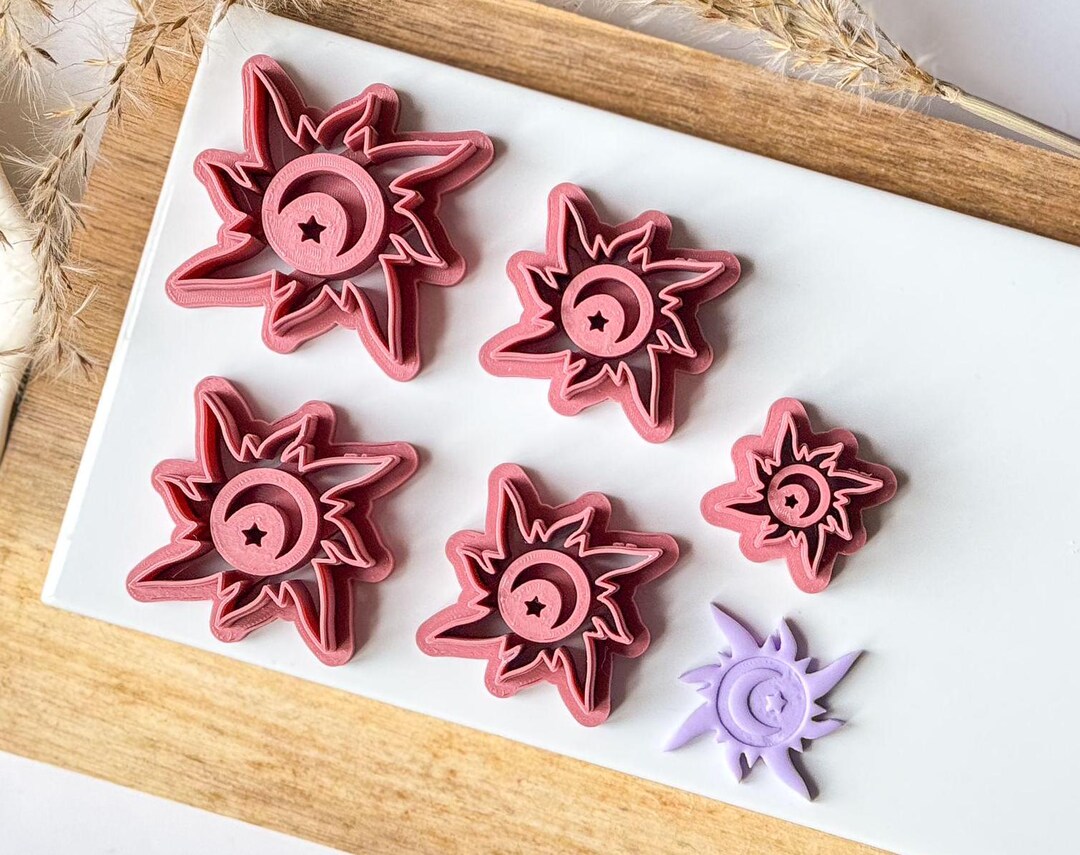 Celestial Clay Cutter: Sun Moon and Star Polymer Clay Tool - Etsy