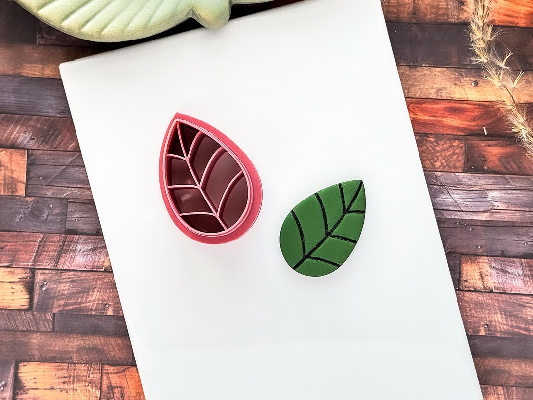 Rounded Leaf Clay Cutter, Nature Earring Making, Botanical Polymer Clay ...