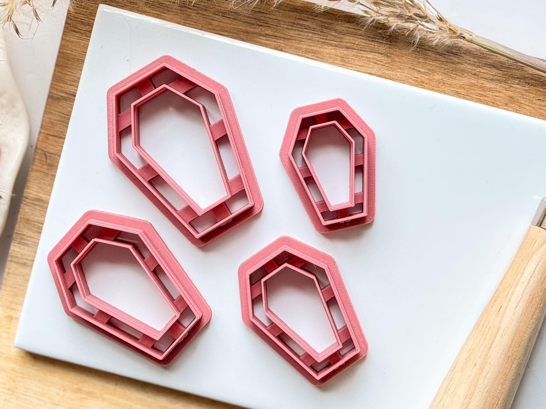 Coffin Clay Cutter, Simple Outline Clay Cutter With Single Imprint Line ...