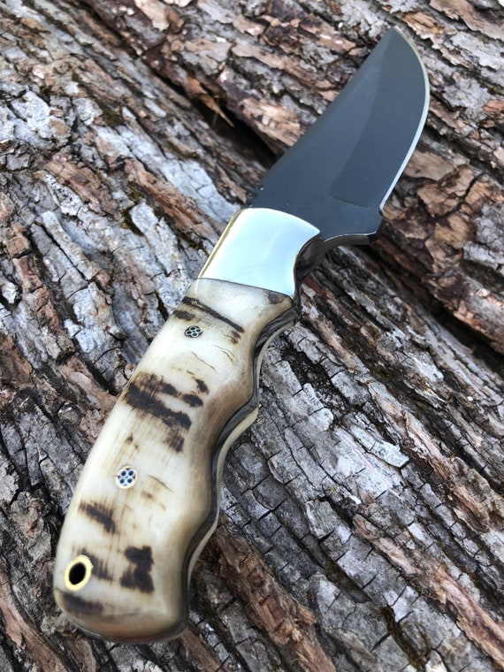 1776 Cutlery Ram's Horn Coated Stainless Steel Fixed Blade - Etsy