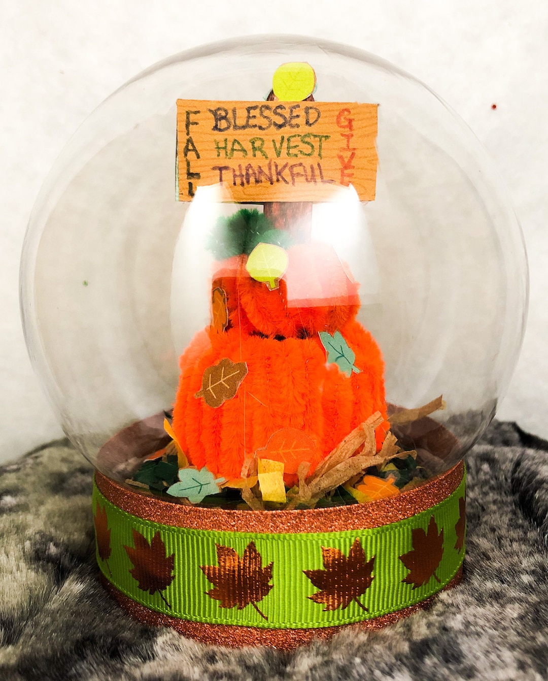 Fall Home Decor, Fall Snow Globe, Pumpkin Snow Globe, Kids Globe, Fall ...
