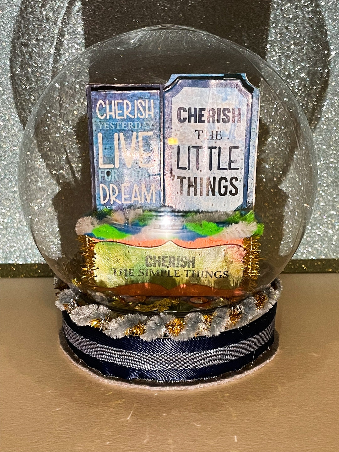 CHERISH Snow Globe, Cherish the Little Things, Cherish Yesterday ...