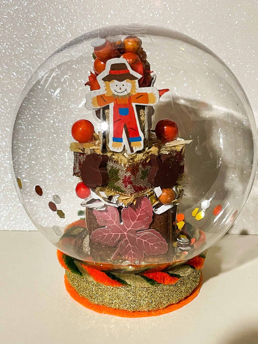 FALL Globe, Autumn Snow Globe, Harvest Snow Globe, Fall Tractor, Kids ...