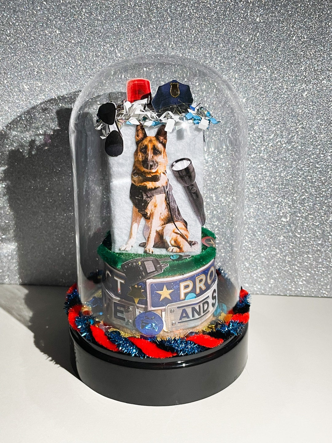 Police K9 Paw Print Ornament, K9 Ornament, Law Enforcement Decor, K9 ...