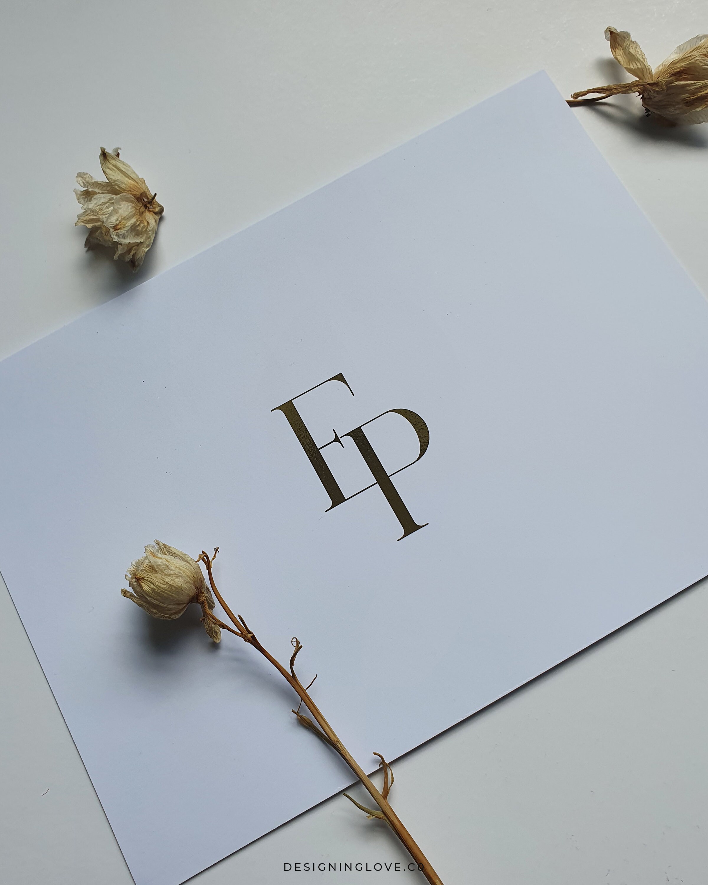 Wedding Monogram with initials EP Pre-made wedding logo | Etsy