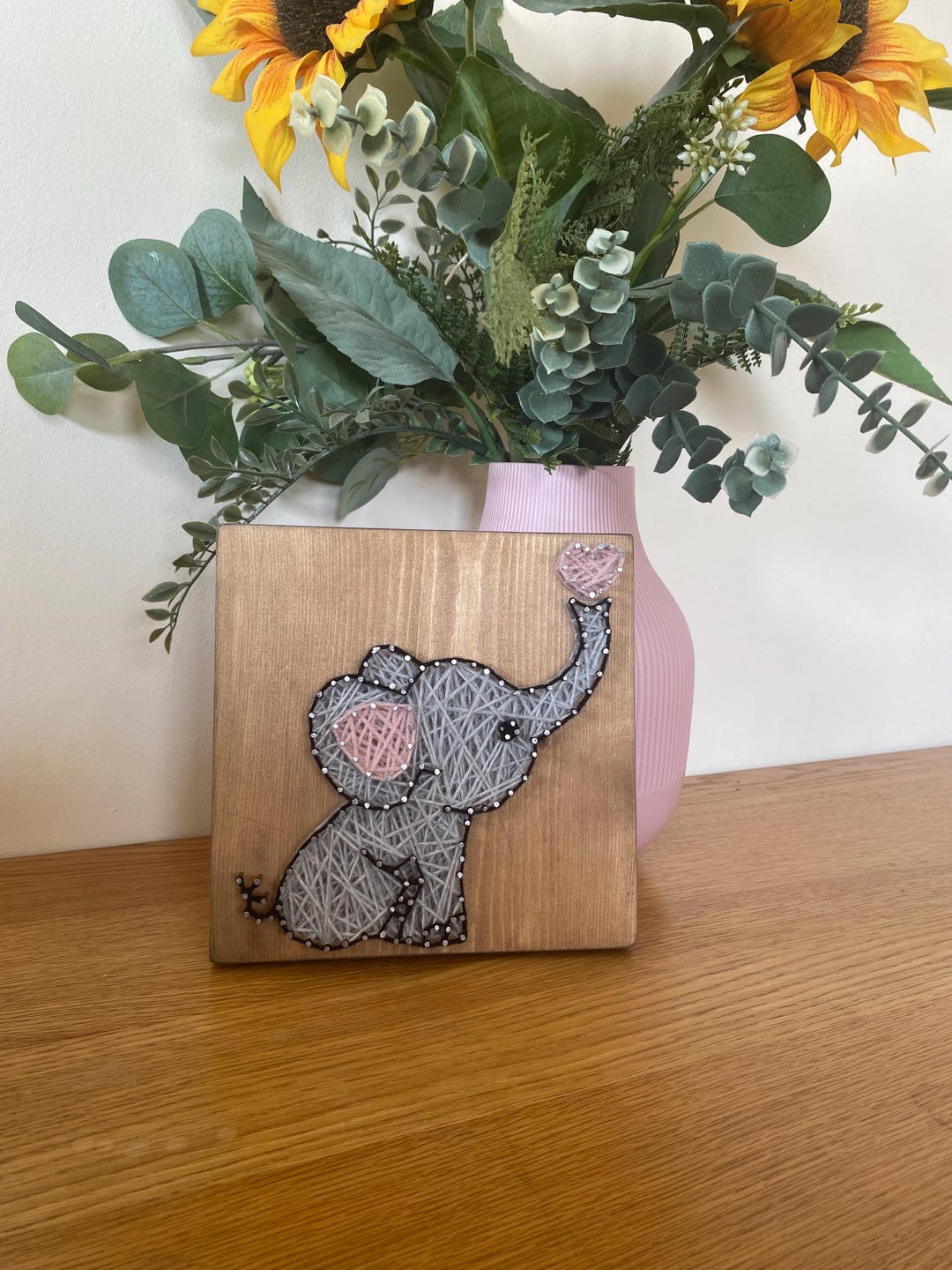 Handmade String Art Elephant. Perfect Addition to Your Own Home or as a ...