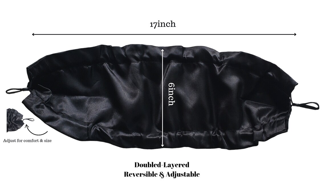 Royal Blue & Black Adjustable and Reversible Beard Bonnet, Beard Rag ...