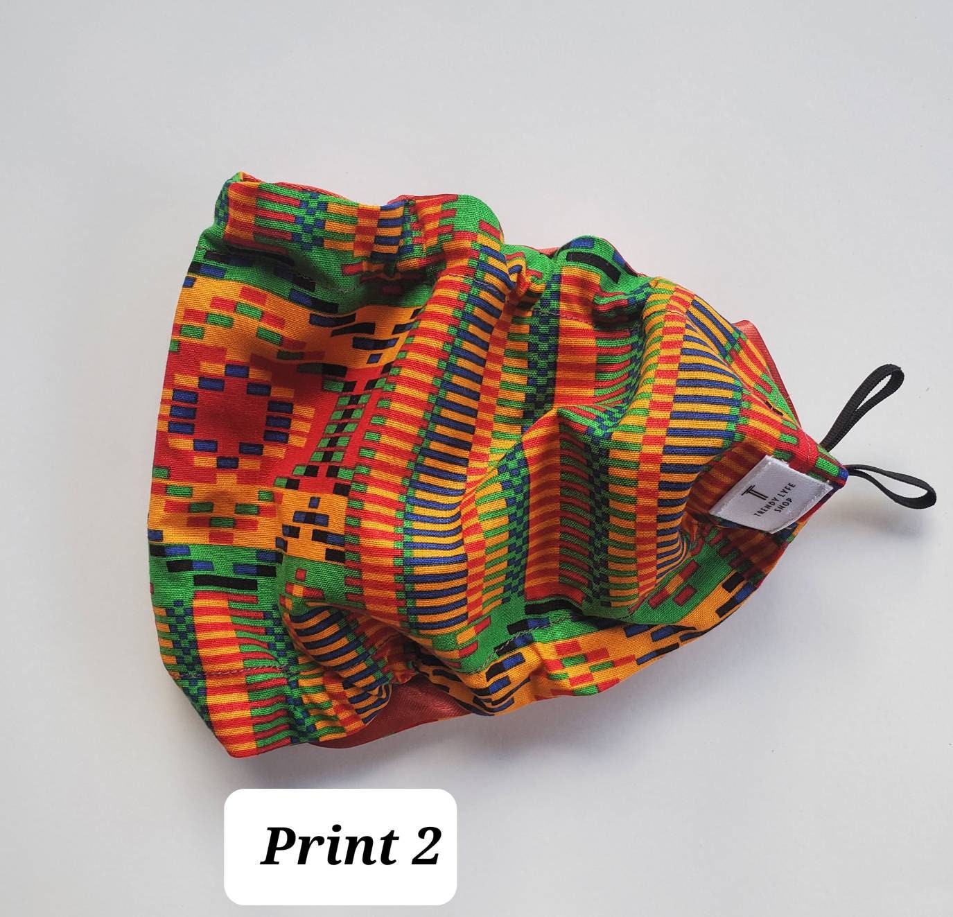 Buy 3 Get 1 Free Sale| Kente Cloth Satin Lined Beard Bonnet, Beard Rag ...
