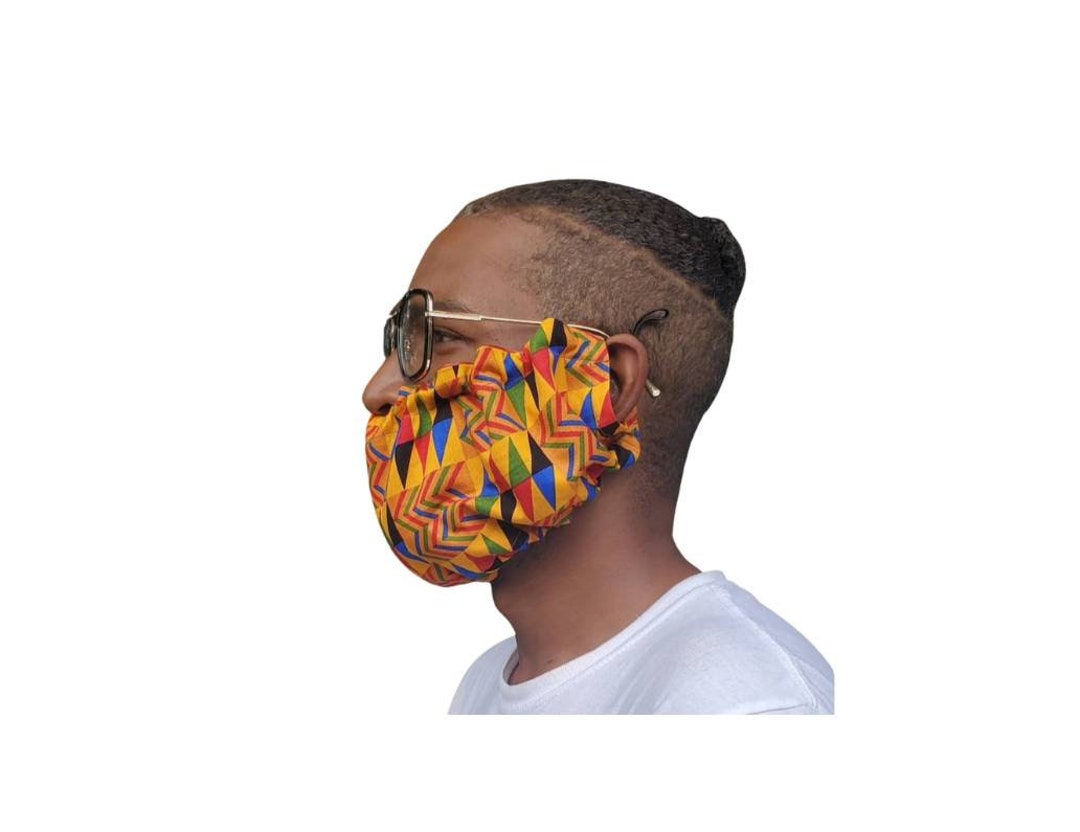 Buy 3 Get 1 Free Sale| Kente Cloth Satin Lined Beard Bonnet, Beard Rag ...