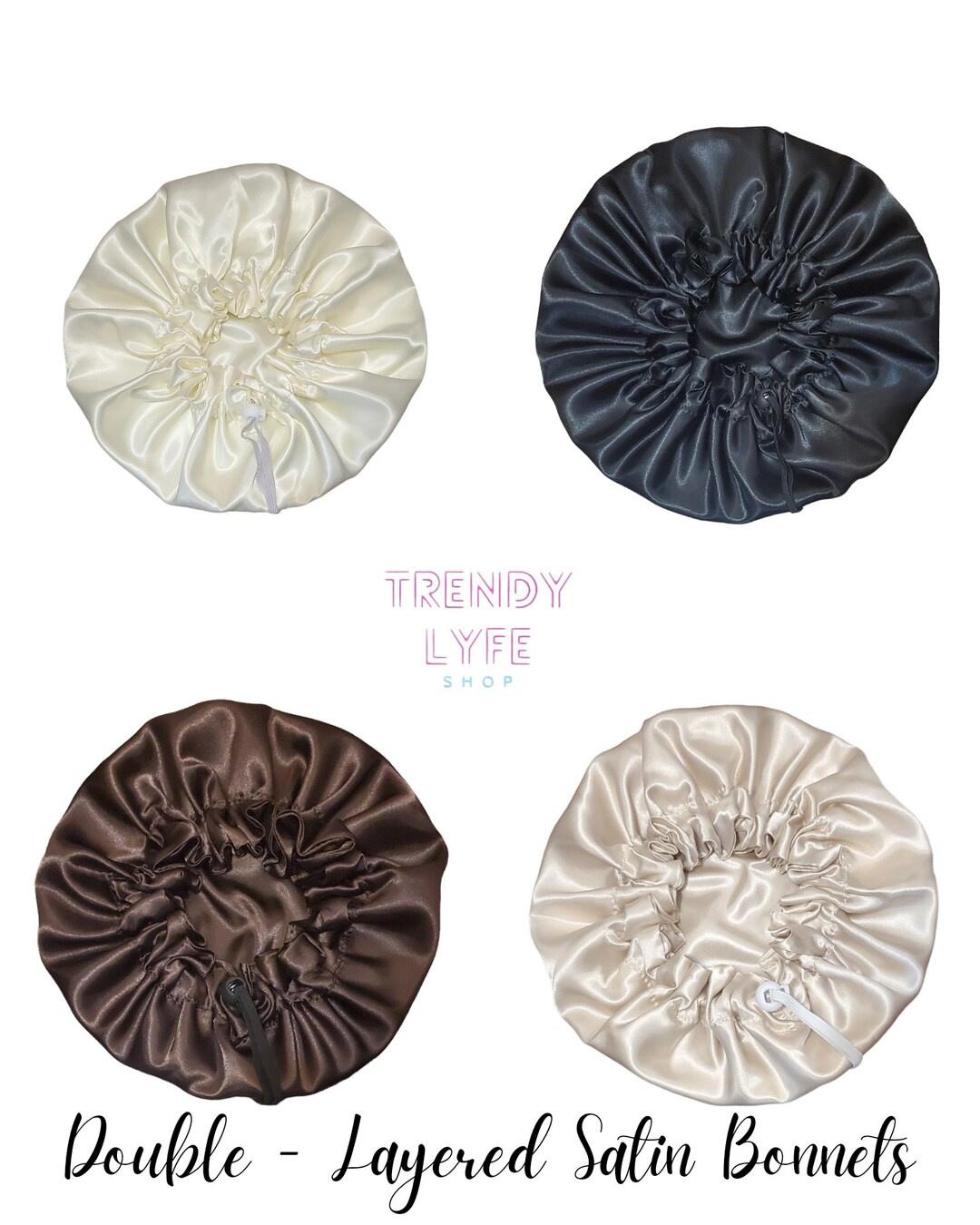 Adult Silk Satin Bonnets Neutral Colors Double-layered - Etsy