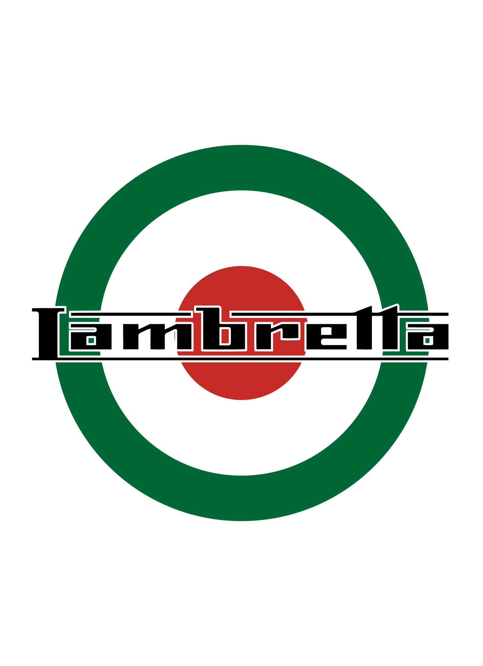 Retro Lambretta Logo Printed on Bright White Matt Coated Premium Paper ...
