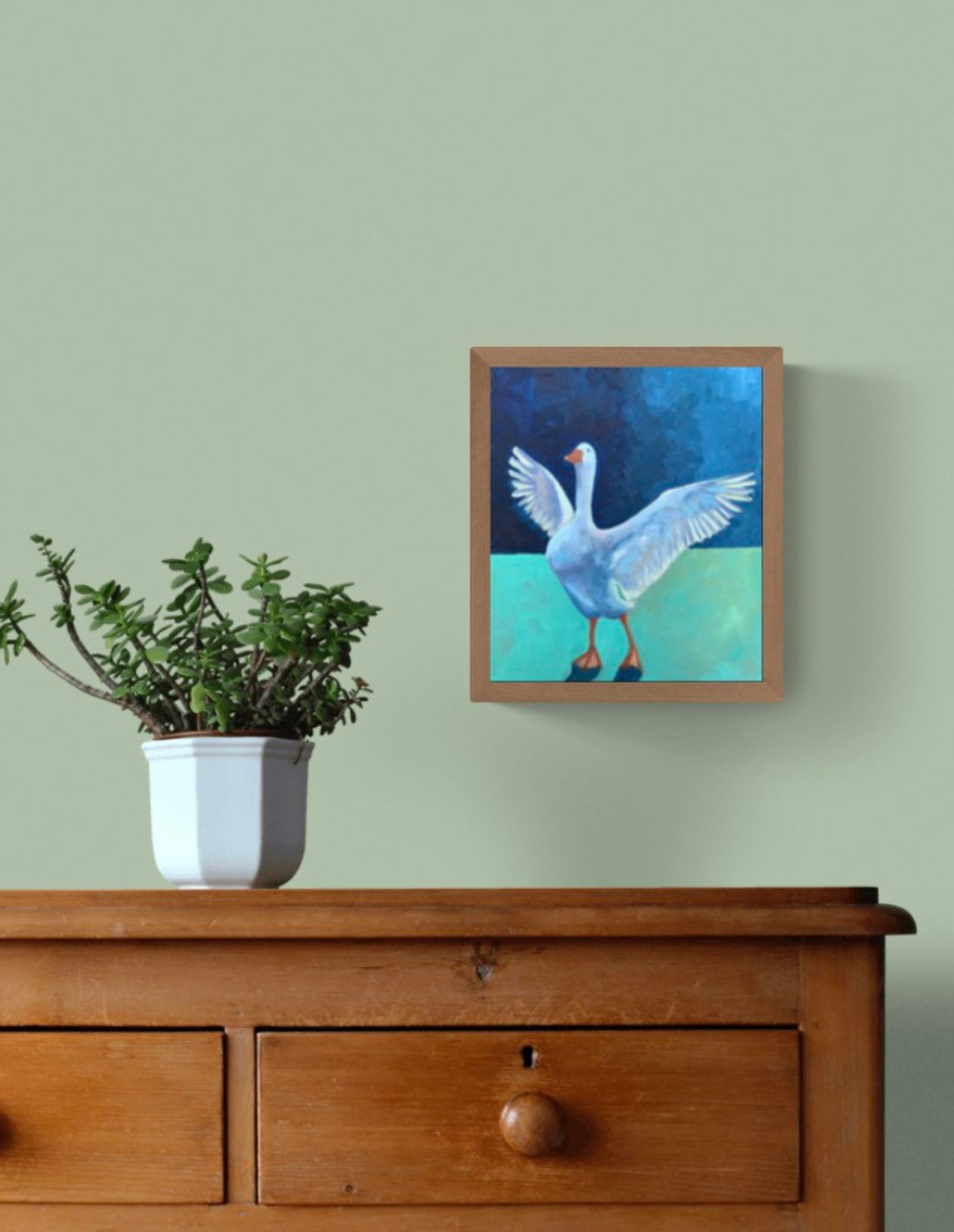 Goose Modern Painting, Oil - Etsy