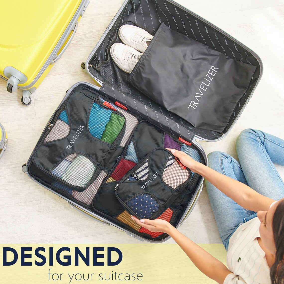 Travelizer - Travel Packing Cubes 5 Pcs Luggage Organizer Set for Bag ...