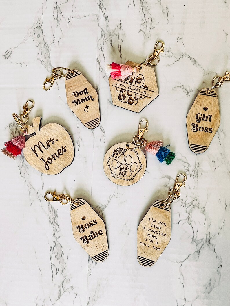 Retro Inspired Motel Keychain Dog Mom Keychain Motel - Etsy