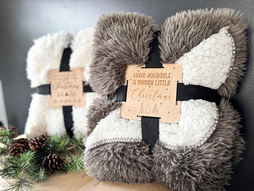 Personalized Christmas Blanket Gift Tag, Warm & Cozy Christmas Blanket ...
