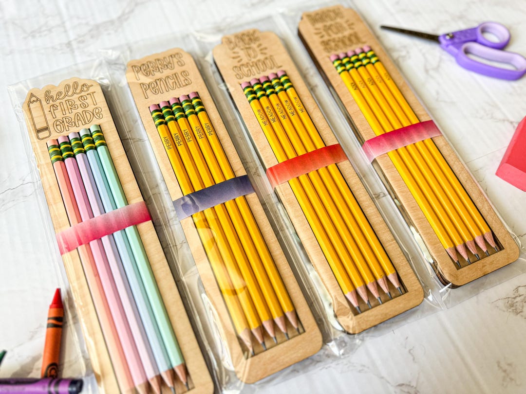 Personalized Pencil Gift Set, Personalized School Supplies, Pencils ...