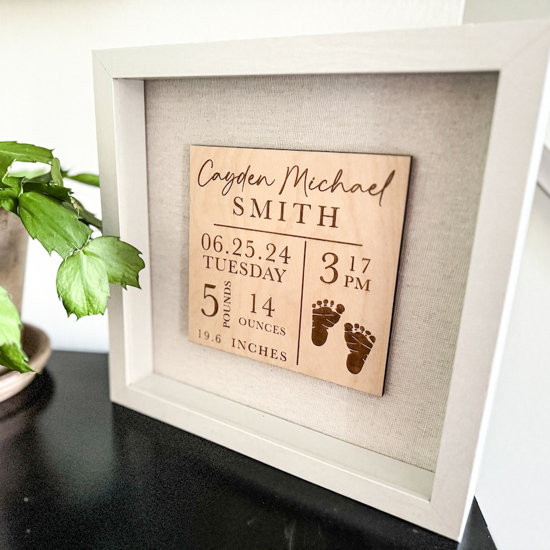 Baby Shadow Box - Etsy